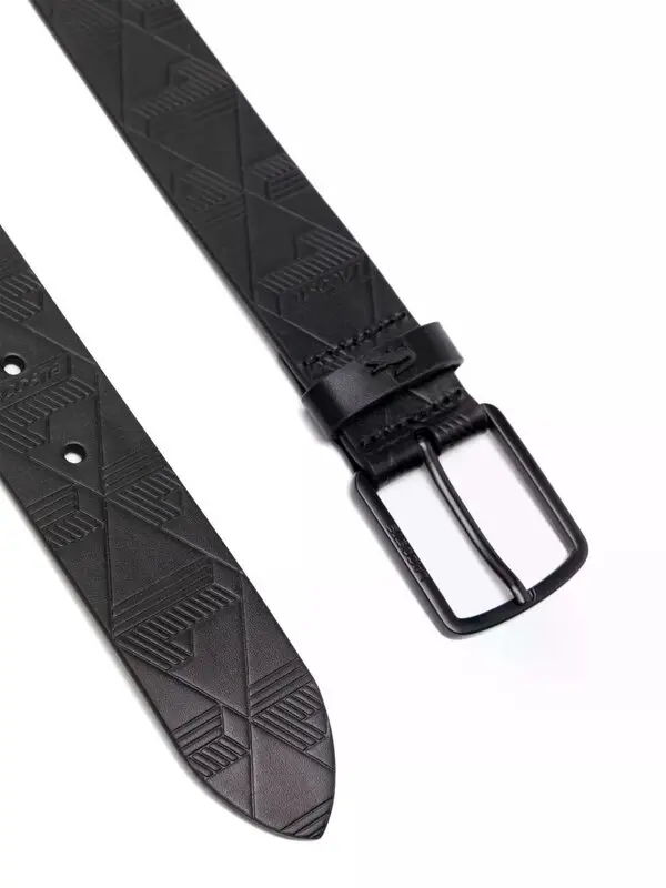 Lacoste Monogram Leather Belt