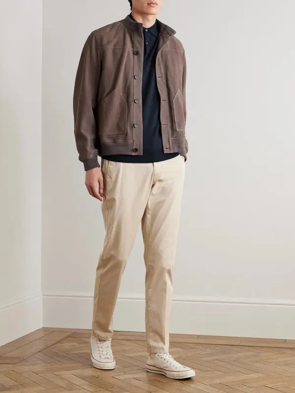 John Smedley Payton Slim-fit Wool Polo Shirt - Blue
