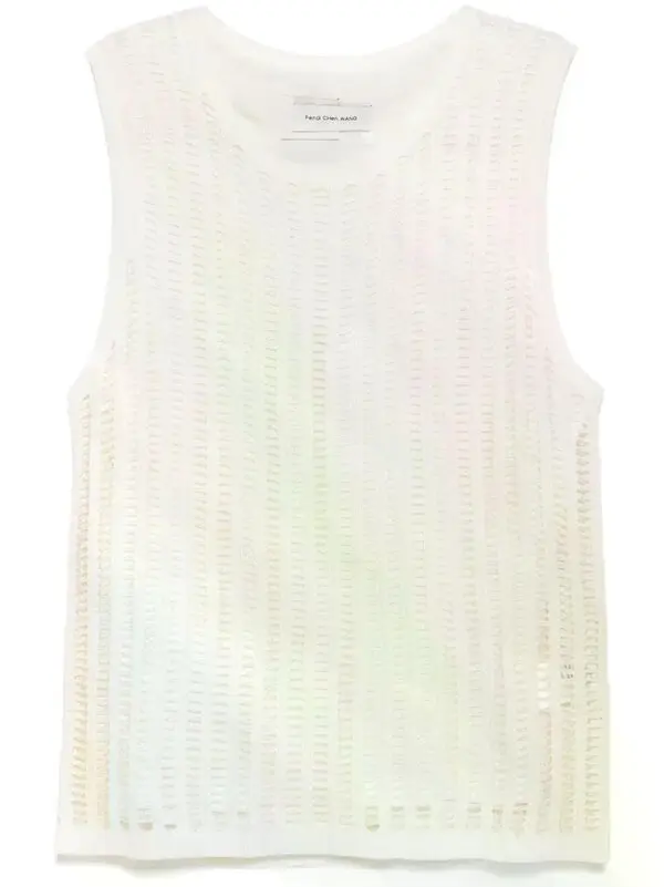 FENG CHEN WANG Round Neck Vest - White