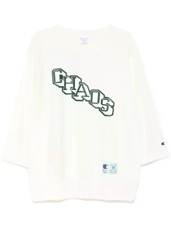 Undercover Slogan Print Sweatshirt - Neutrals