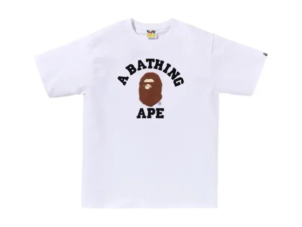 A BATHING APE Boa College C Tee Shirt - White