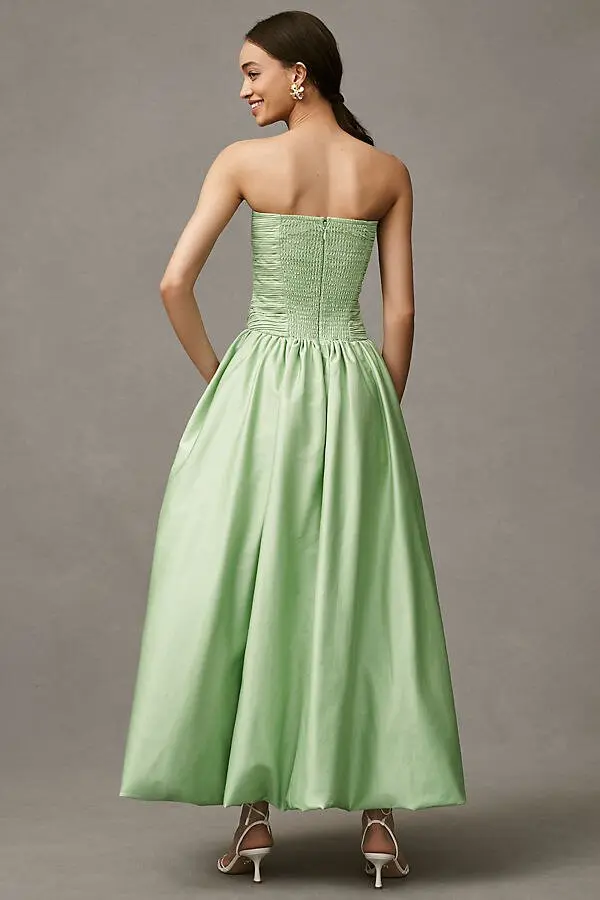 MARE MARE Briana Strapless Bubble-hem Midi Dress