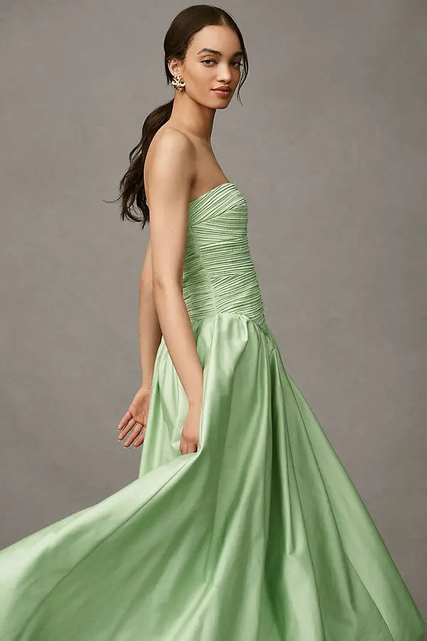 MARE MARE Briana Strapless Bubble-hem Midi Dress