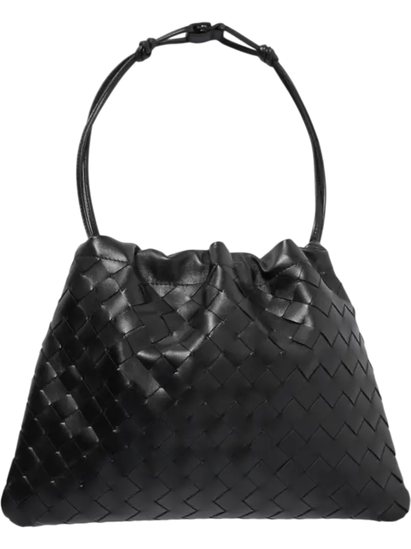 Bottega Veneta Medium Intrecciato Leather Dustbag Clutch - Black