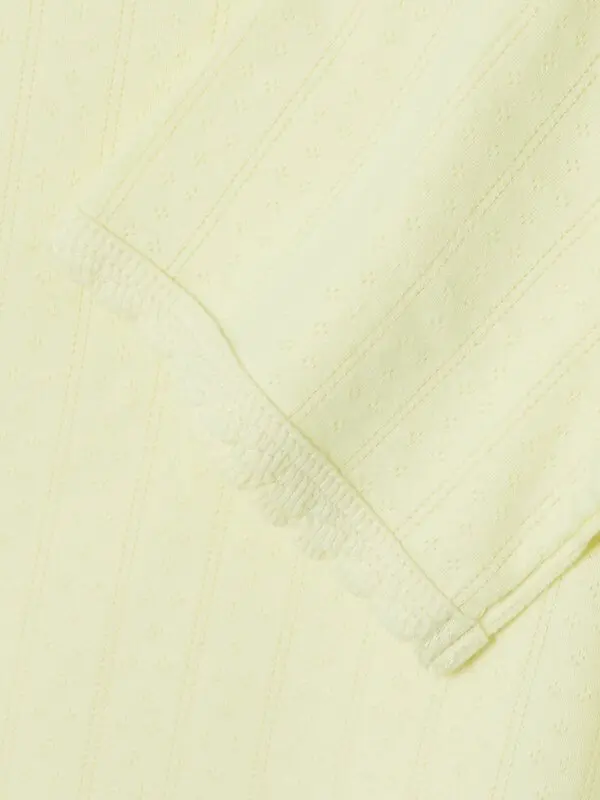 LESET Pointelle-knit Cotton T-shirt