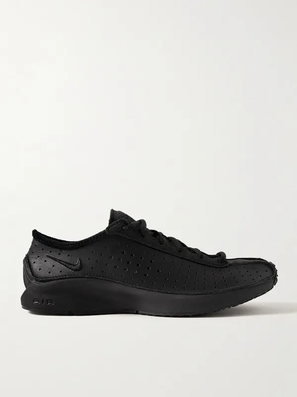 Nike Superfly Perforated Leather And Suede Sneakers - Black