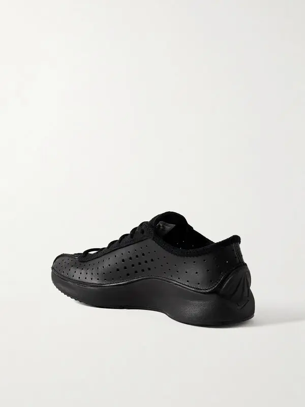 Nike Superfly Perforated Leather And Suede Sneakers - Black