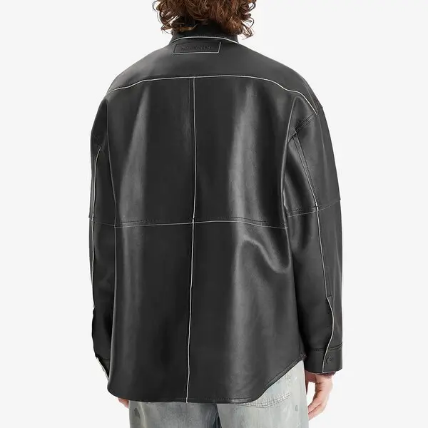 Acne Studios Leather Overshirt - Black