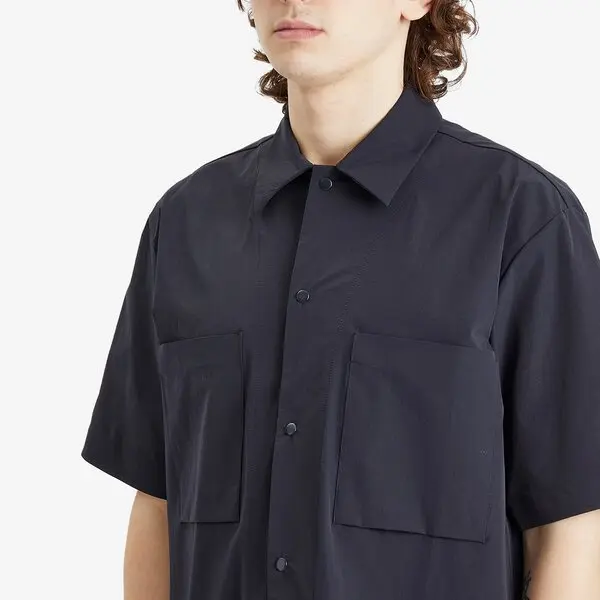 Norse Projects Hermann Travel Light Short Sleeve Shirt - Dark Navy