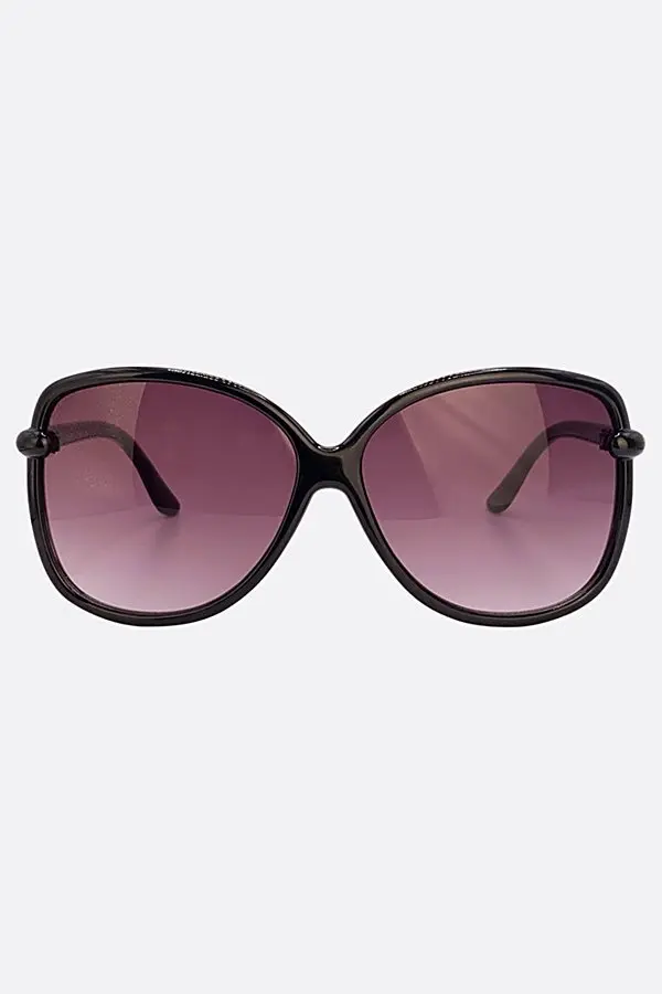 GIANT VINTAGE SUNGLASSES Giant Vintage Lotus Oversized Square Sunglasses - Black