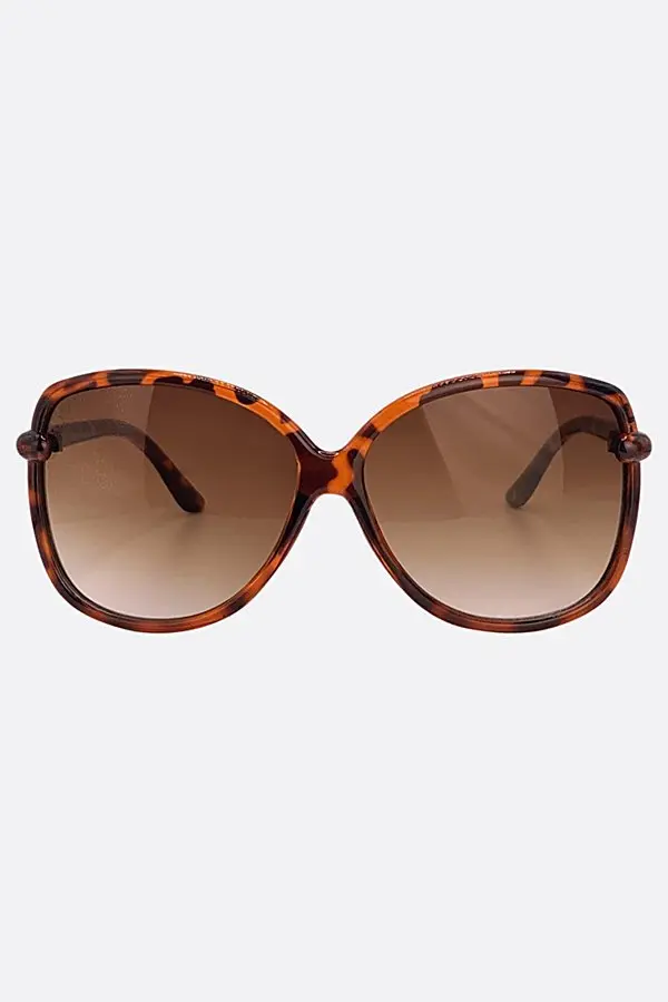 GIANT VINTAGE SUNGLASSES Giant Vintage Lotus Oversized Square Sunglasses - Tortoise
