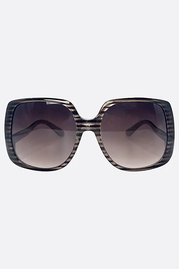 GIANT VINTAGE SUNGLASSES Giant Vintage Fashion Square Sunglasses - Grey