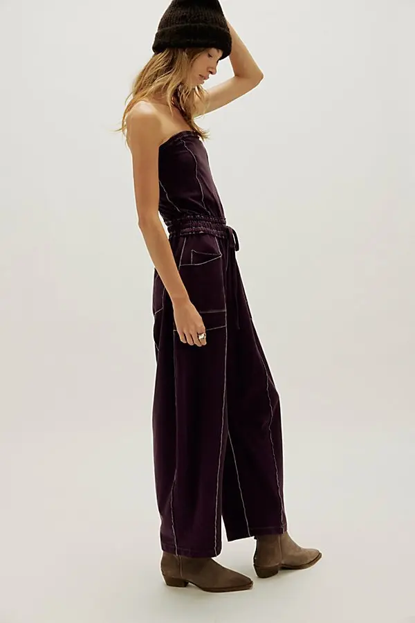 Free People Fp One Kaiden One-piece - Mauve Wine