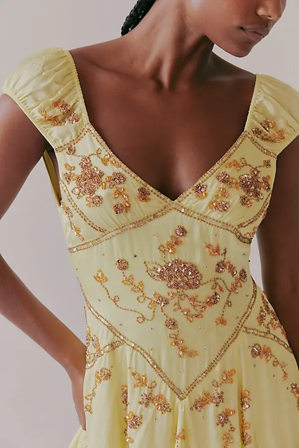 bali juliet embroidered mini dress Girls Butterfly Embroidered Puffy Dress – Miipat Official Site main image 1