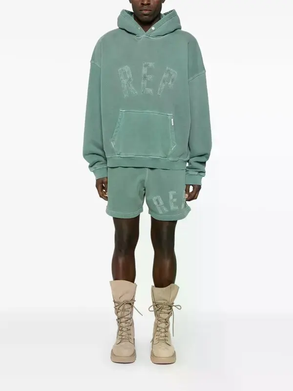 REPRESENT Logo Appliqué Hoodie - Green