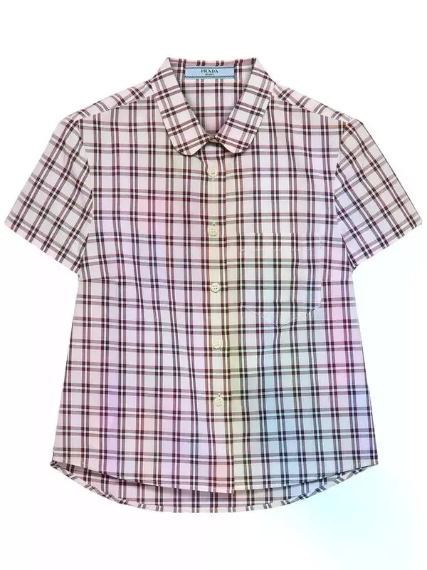 Prada Check-print Cotton Shirt