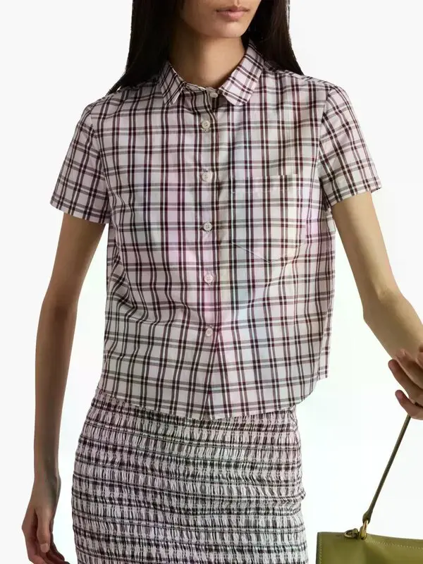 Prada Check-print Cotton Shirt
