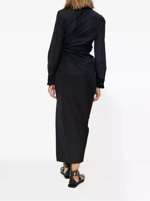Max Mara Draped Detailing Midi Dress