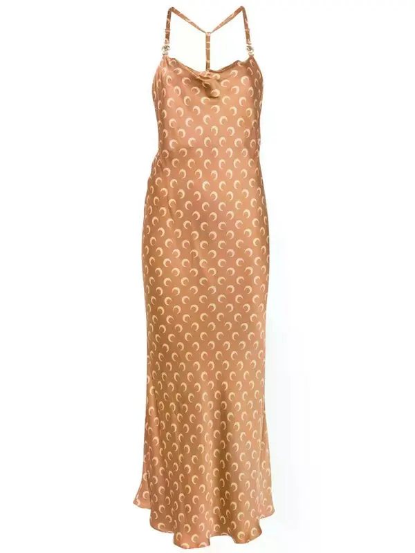 MARINE SERRE Moon Print Maxi Dress
