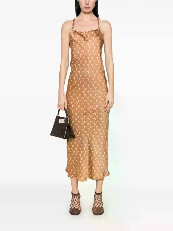 MARINE SERRE Moon Print Maxi Dress