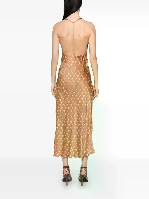 MARINE SERRE Moon Print Maxi Dress