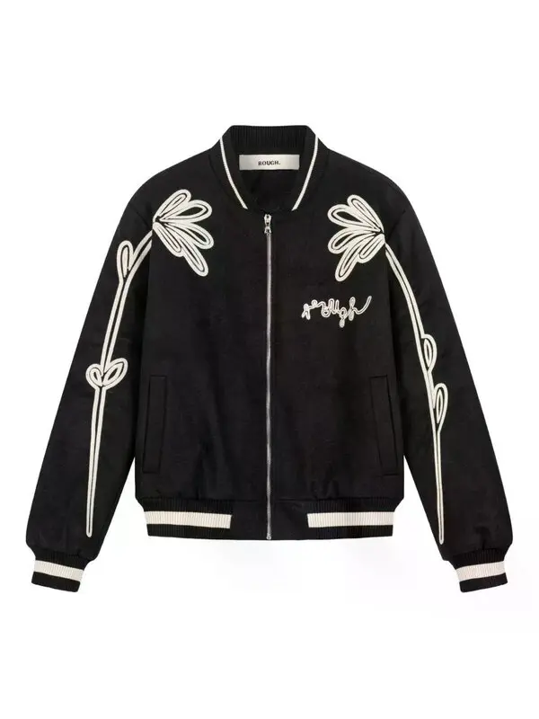 ROUGH. Floral Varsity Jacket