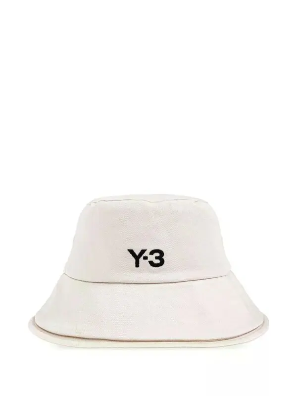 Y3 Logo-print Bucket Hat - Neutrals