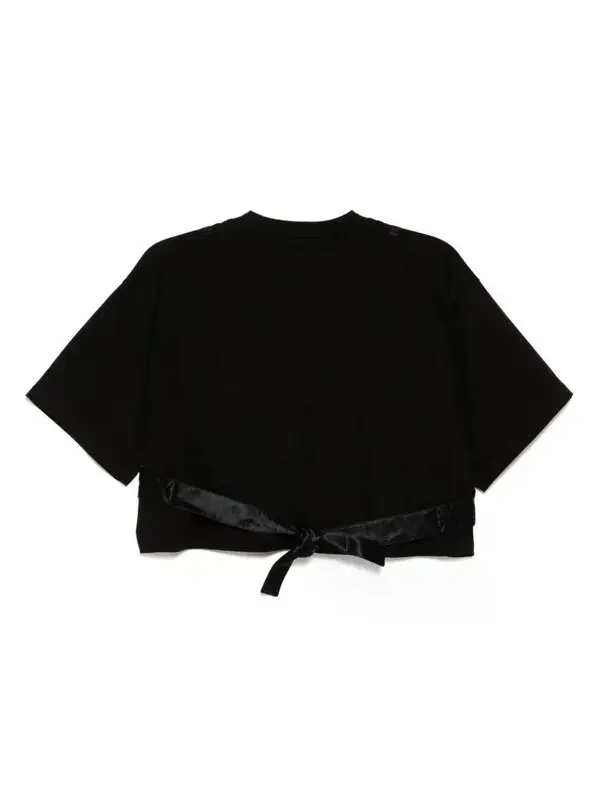 PUSHBUTTON Bra Point Cropped Top - Black