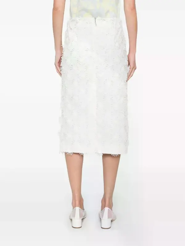 MSGM Appliqué-detail Midi Skirt