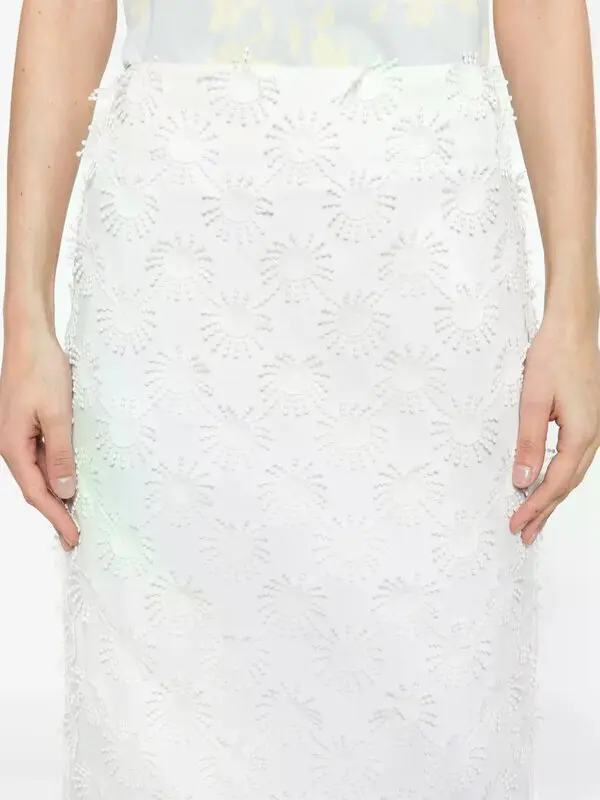 MSGM Appliqué-detail Midi Skirt
