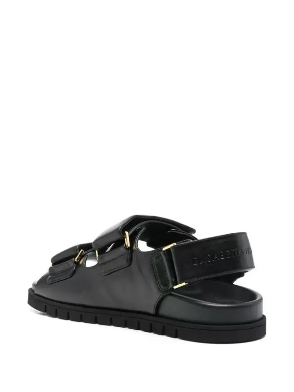 Elisabetta Franchi Leather Flat Sandals