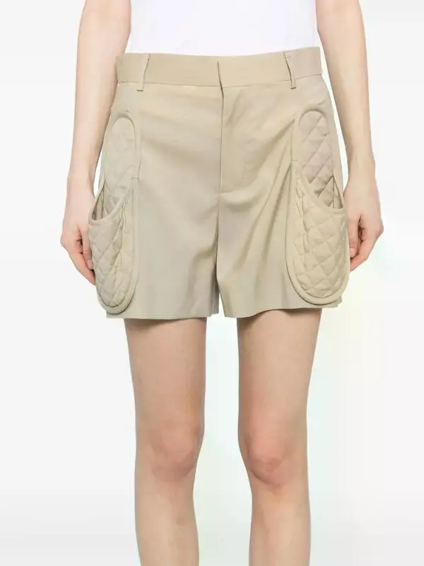 Moschino Wool Quilted-pocket Shorts
