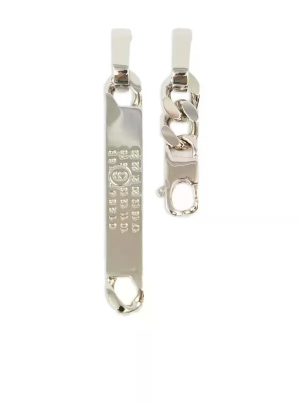 MAISON MARGIELA Numbers-motif Drop Earrings - Silver
