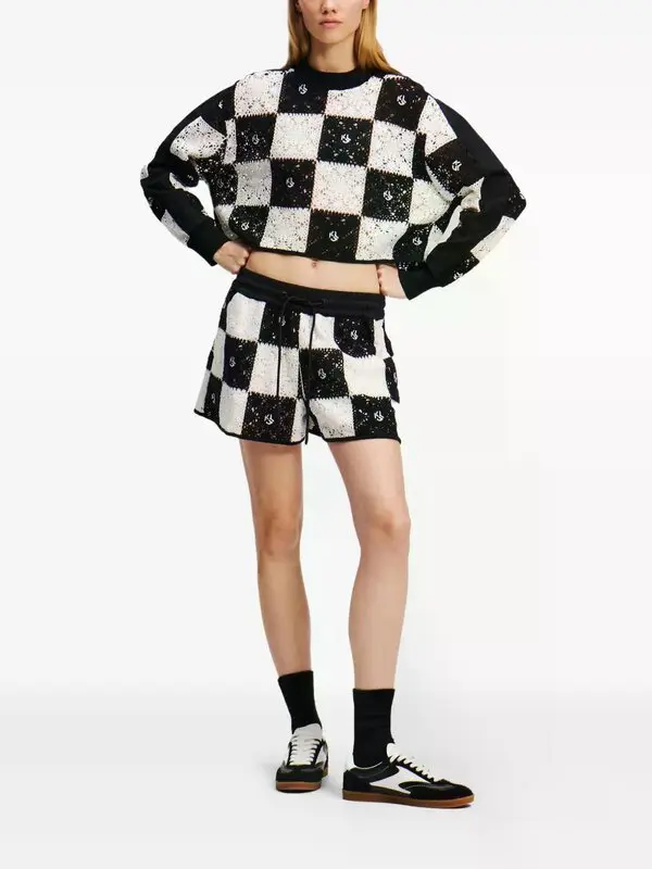 Karl Lagerfeld Crochet-knit Shorts
