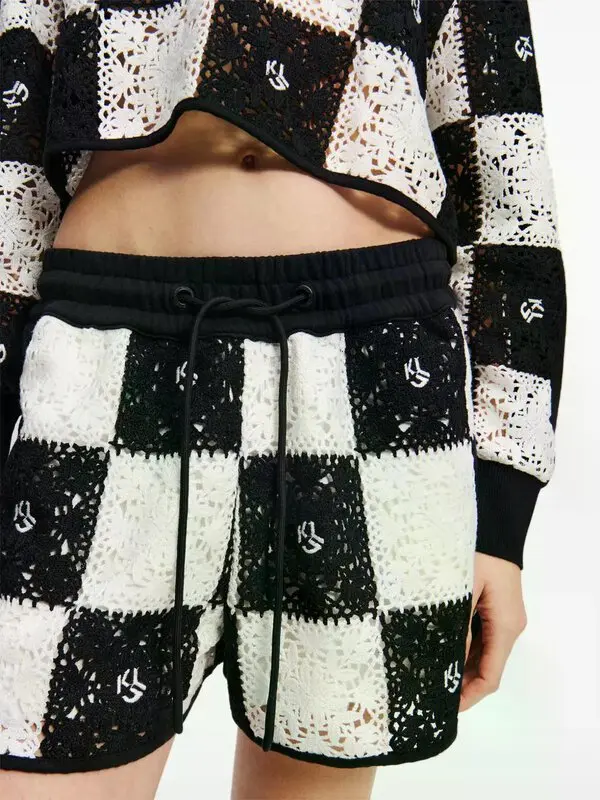 Karl Lagerfeld Crochet-knit Shorts