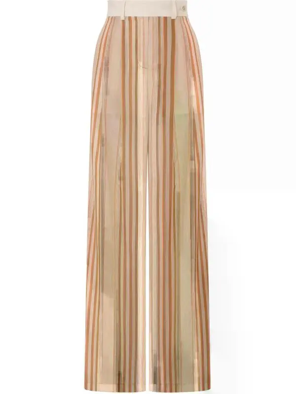 Alberta Ferretti Striped Palazzo Pants