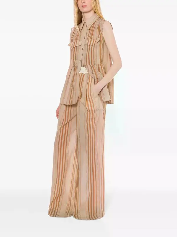 Alberta Ferretti Striped Palazzo Pants