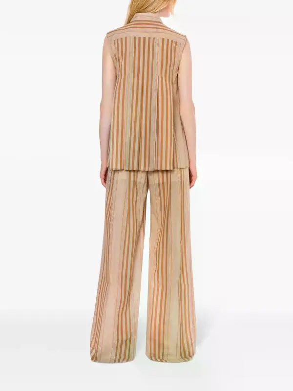 Alberta Ferretti Striped Palazzo Pants