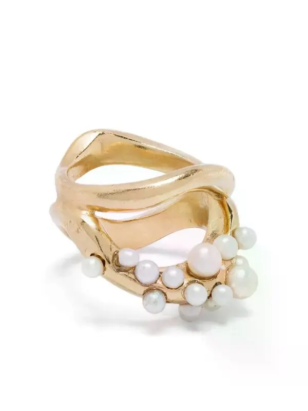 BEATRIZ PALACIOS Double Wave Ring - Gold