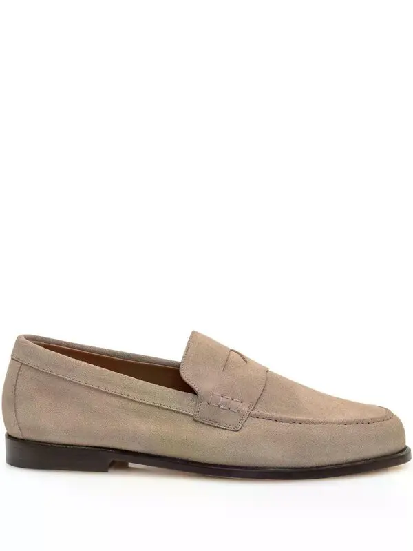 DOUCAL'S Suede Penny Loafers - Neutrals