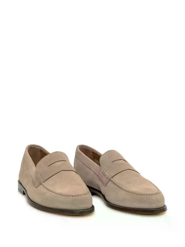 DOUCAL'S Suede Penny Loafers - Neutrals