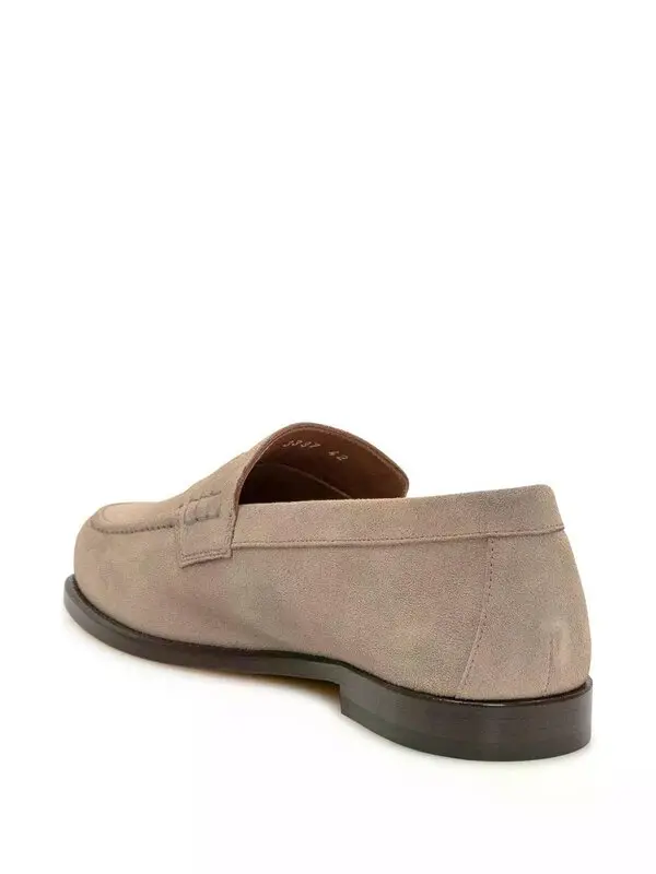 DOUCAL'S Suede Penny Loafers - Neutrals