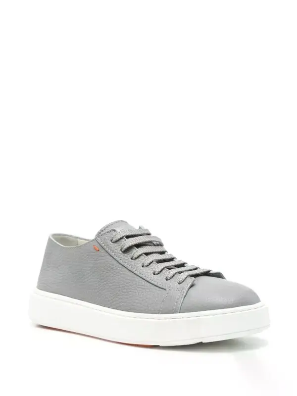 Santoni Leather Sneakers - Grey