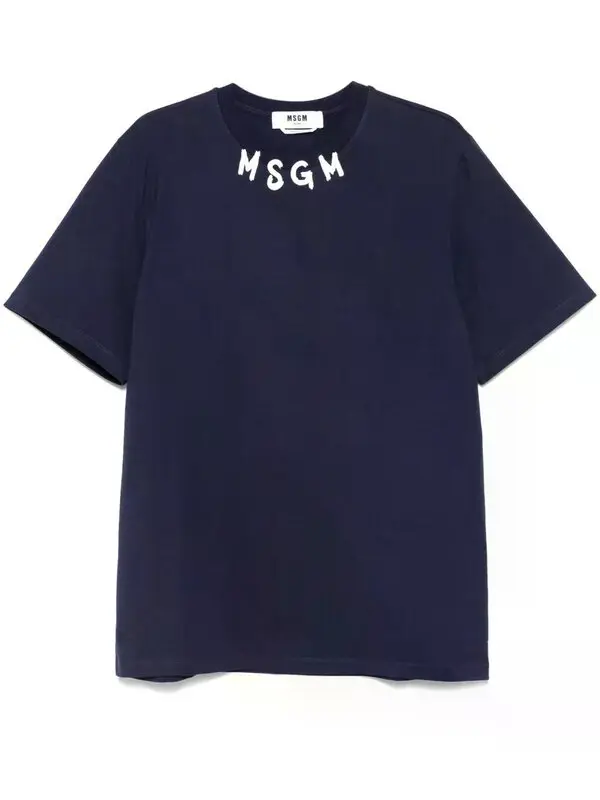 MSGM Logo-print T-shirt - Blue