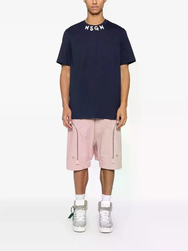 MSGM Logo-print T-shirt - Blue