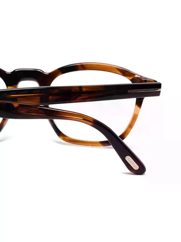 TOM FORD Square Frame Glasses - Brown