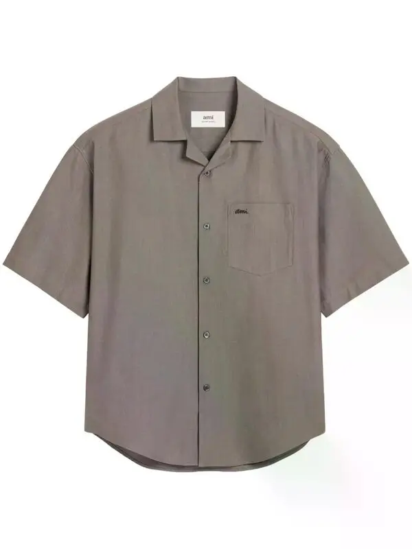 AMI Paris Short-sleeve Shirt - Grey