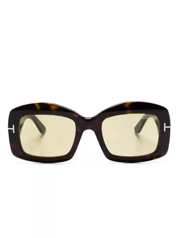TOM FORD Square Frame Sunglasses - Brown
