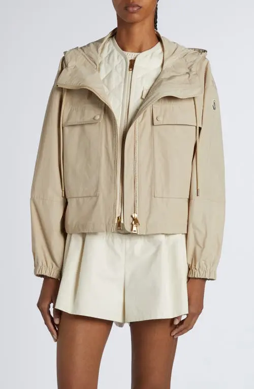 Moncler Sauvan Water Repellent Short Jacket - Beige