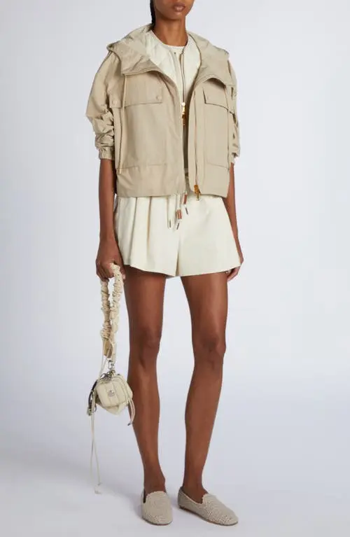 Moncler Sauvan Water Repellent Short Jacket - Beige